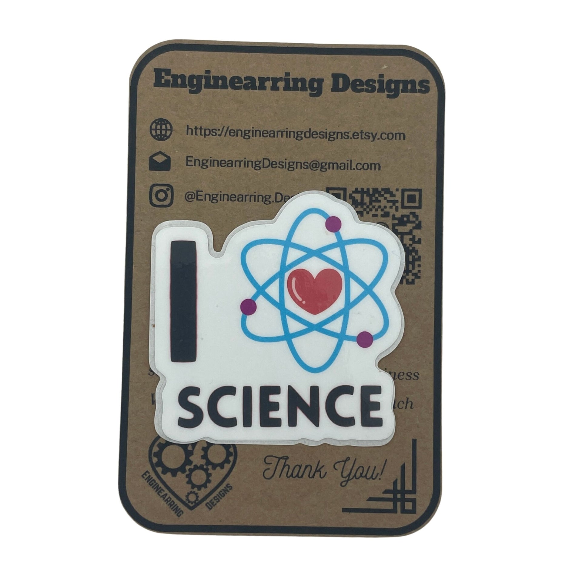 EnginearringDesigns | I Love Science Vinyl Decal Sticker. Scientist ...