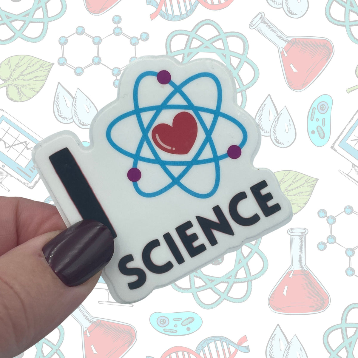 EnginearringDesigns | I Love Science Vinyl Decal Sticker. Scientist ...